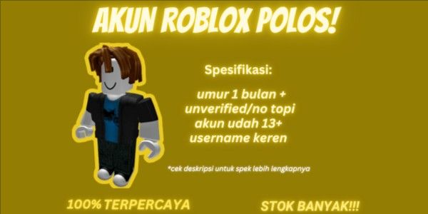 Beli Akun Akun Roblox Umur 1 Bulan Roblox Terlengkap dan Termurah ...