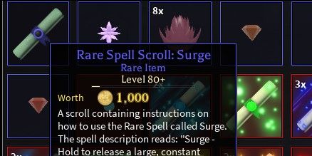 Buy Item Rare Spell Scroll: Surge - Arcane Odyssey Roblox 2531365 | itemku