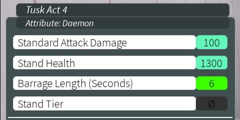 Buy Item Tusk Act 4 Daemon (Stand Upright: Rebooted) Roblox 2513201 ...