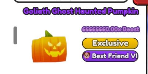 Buy Item Goliath Void Ghost Haunted Pumpkin [66.6M] Best Friend 6 ...