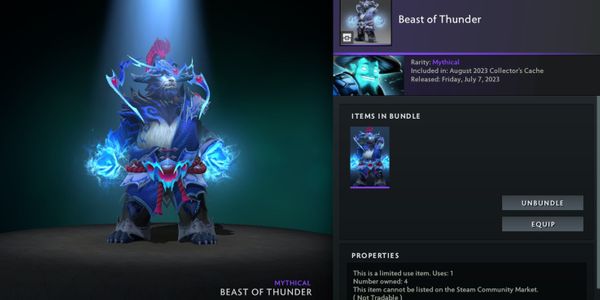 Beli Item Gift Beast Of Thunder(Storm Spirit Set Collector's Cache 2023 ...