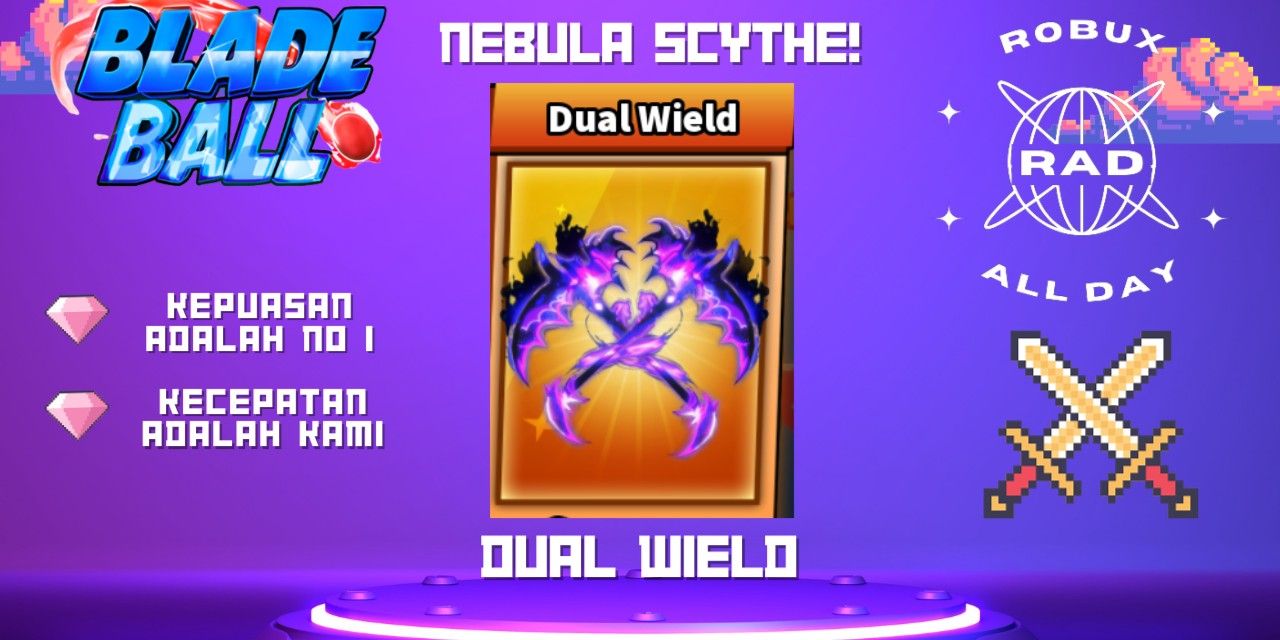Buy Item Dual Weild Nebula Scythe - Blade Ball Roblox 2544014 | itemku ...