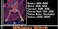 Buy Item Whimsy Witch Set + BONUS - Royale High | Toko Royale High ...