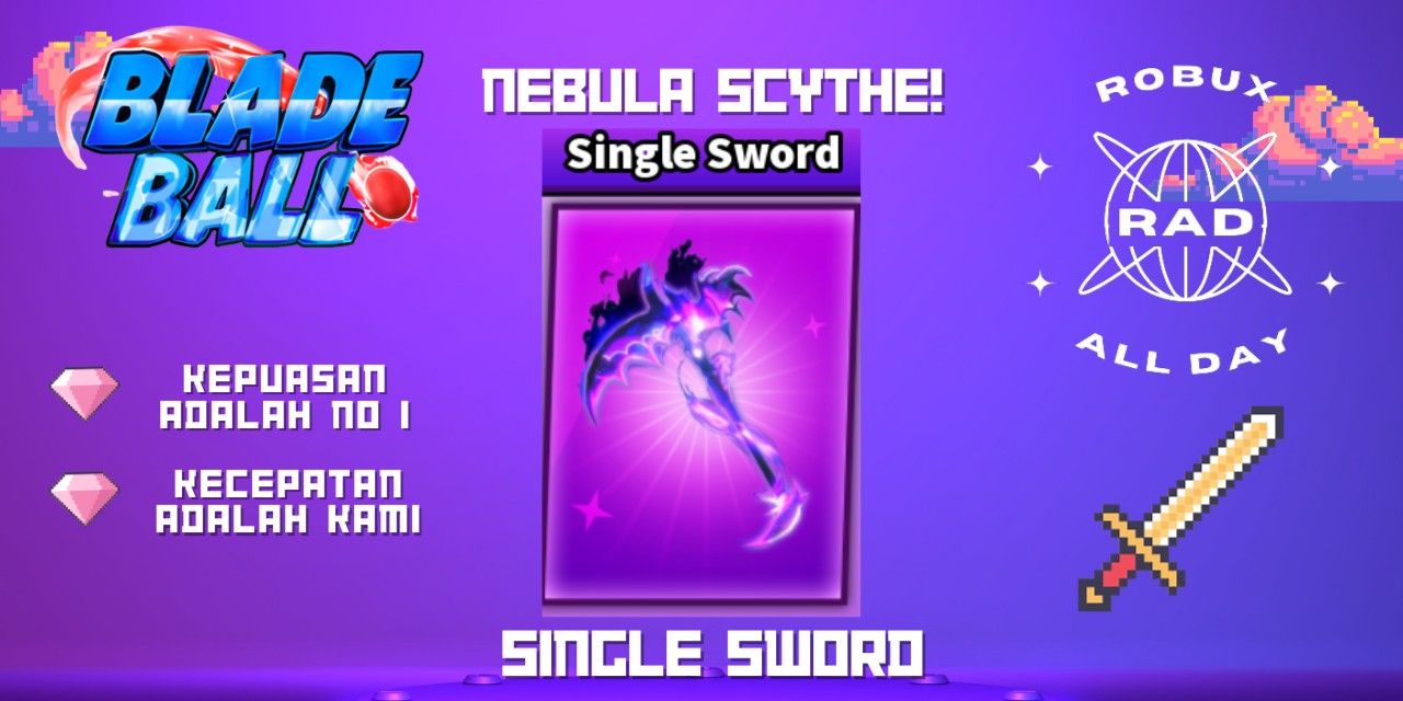 Buy Limited Swords Single Sword Nebula Scythe Blade Ball Blade Ball ...