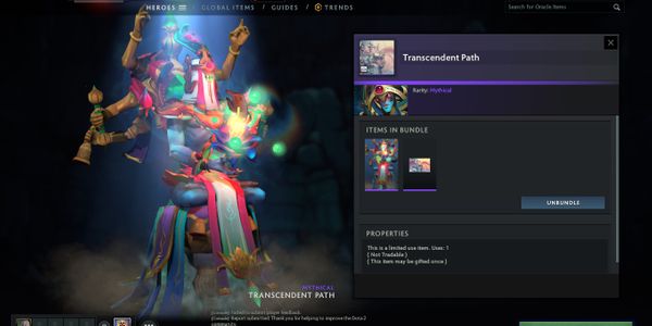 Beli Item Gift Transcendent Path (CC Oracle 2022) Dota 2 Terlengkap dan ...