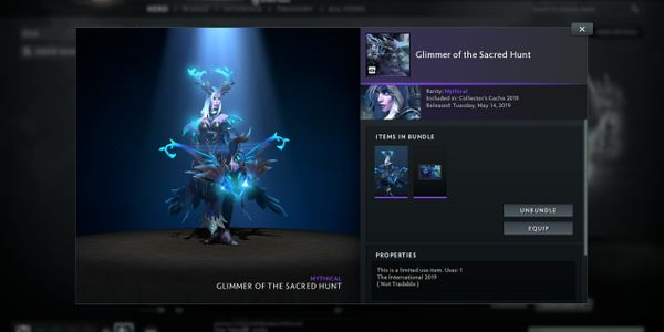 Buy Item Gift Glimmer of the Sacred Hunt (Drow Ranger Set) Dota 2 ...