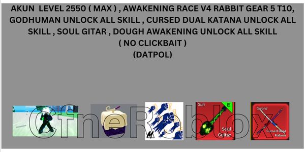 Buy Account Akun Blox Fruit Level Max / Race Awakening V4 Rabbit Full ...