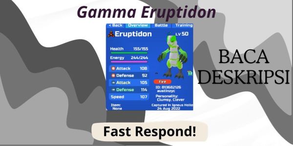 Beli Item Gamma Eruptidon - Loomian Legacy Roblox Terlengkap dan ...