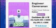 Beli Cameraman engineer cameraman | toilet tower defense | Toilet Tower ...