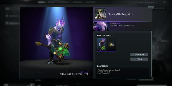 Buy Item Gift Chines of Inquistor Faceless Void Collector Cache 2022 ...