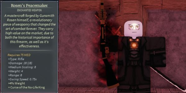 Beli Item Rosen's Peacemaker - Enchanted No-Life King - Deepwoken ...