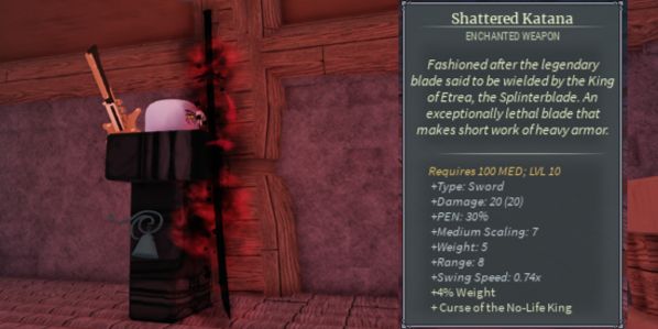 Beli Item Shattered Katana - Enchanted No-Life King - Deepwoken Roblox ...