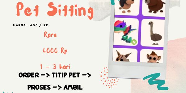 Beli Item Pet Sit / Full Grown Adopt Me Murah Rare Roblox Terlengkap ...