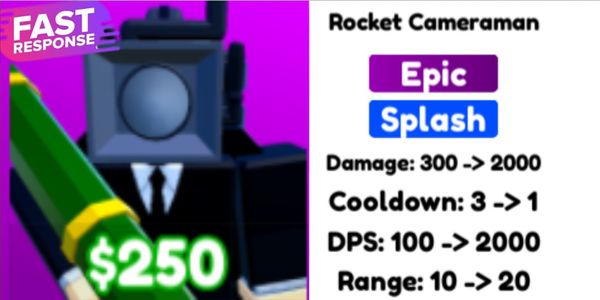 Buy Cameraman Rocket Cameraman (Epic) - Toilet Tower Defense Toilet ...