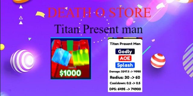 Beli Item Titan Present Man (TOILET TOWER DEFENSE) Roblox Terlengkap ...