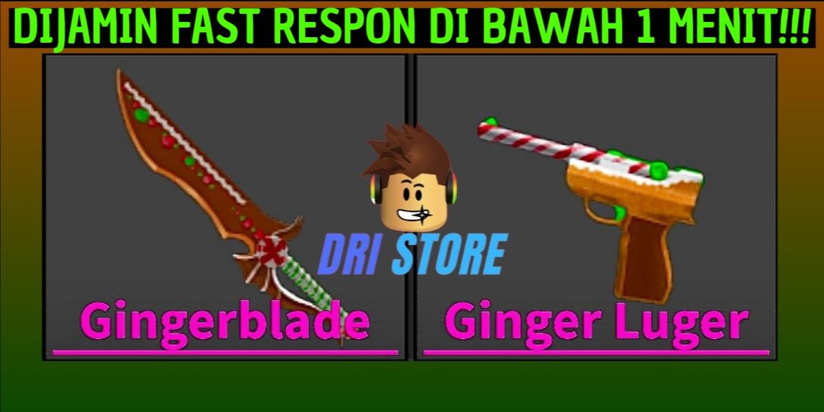Beli Weapon Gingerblade + Ginger Luger Murder Mystery 2 Terlengkap dan ...