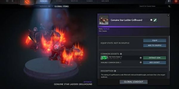 Buy Item Ready Trade Genuine Star Ladder Grillhound (Courier) Dota 2 ...