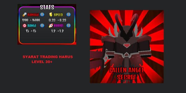 Buy Item Fallen Angel (Limited) - The House TD Roblox 2585915 | itemku