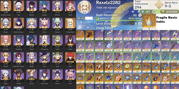 Beli Akun [Raiden Signature] Raiden Engulfing Ganyu Ayaka Yae Miko ...