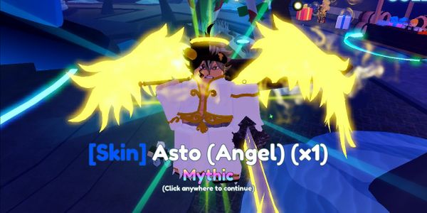 Beli Item Anime Adventure Mythic skin asto (Angel) (Asta) Roblox ...