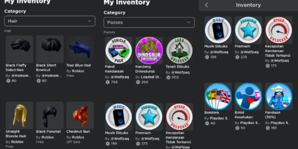 Beli Akun Akun Roblox Total Inventory 3000+ Robux Roblox Terlengkap dan ...