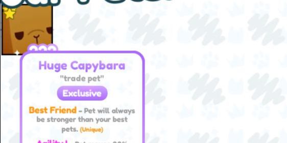 Beli Pet Exclusive Huge Capybara PSX Pet Simulator X Roblox Terlengkap ...