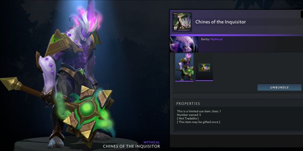 Beli Item Gift Chines of the Inquisitor (Faceless Void - Diretide 2022 ...