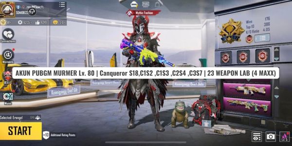 Beli Akun AKUN PUBGM MURMER Lv. 80 | Canqueror S18,C1S2 ,C1S3 ,C2S4 ,C3S7 | 23 WEAPON LAB (4 ...