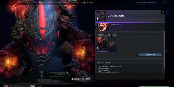 Beli Item Gift Dark behemoth Dota 2 Terlengkap dan Termurah Juli 2024 2235453 | itemku