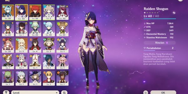 Beli Akun Raiden shogun, eula, diluc C1 AR27 ASIA SEVER Genshin Impact ...