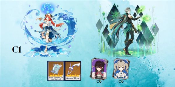 Beli Akun Nilou C1, Alhaitam, Beidou C6, Barbara c6 | Amos Bow, Lost ...