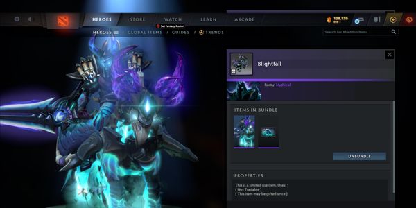 Beli Item Gift Blightfall (Abaddon Set Aghanim's 2021 Collector's Cache ...