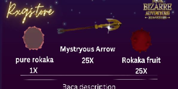 Beli Item 25 Mysterious arrow + 25 Rokaka fruit + Pure Rokaka | [YBA ...