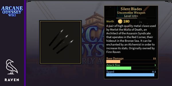 Buy Item Silent Blades | Arcane Odyssey RBL 2257945 | itemku