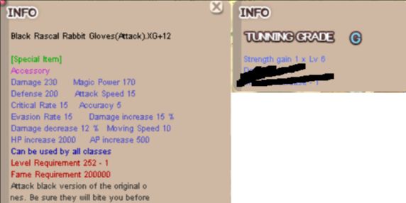 Buy Accessory Black Rascal Rabbit Gloves Attack XG+12 (BRRGA) Tunning G ...