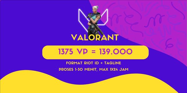 Beli Top Up 1375 Points Valorant Terlengkap dan Termurah Agustus 2024 ...