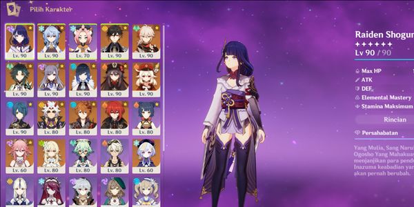 Beli Akun AKUN END GAME SUPER RARE MURAH 15SSR SHOGUN, GANYU, ZHONGLI ...