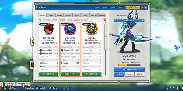 Beli Akun (UNIQUE) Omen + Rare Hero Box + Paket Hero Lost Saga Origin ...