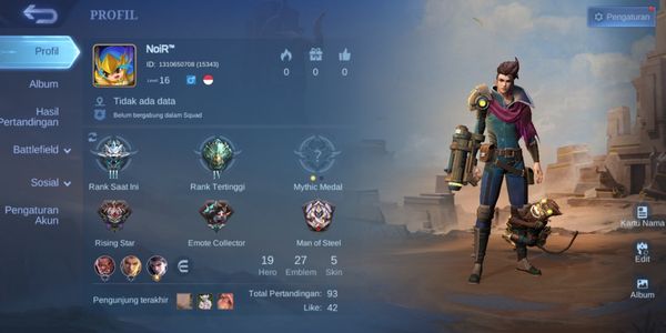 Beli Akun Akun Hero 19 Skin 5 Username All Unbind Mobile Legends Terlengkap dan Termurah Agustus ...