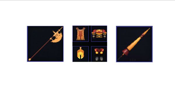 Beli Item Set Armor General Argos + Lion's Halberd + Lance of Loyalty ...