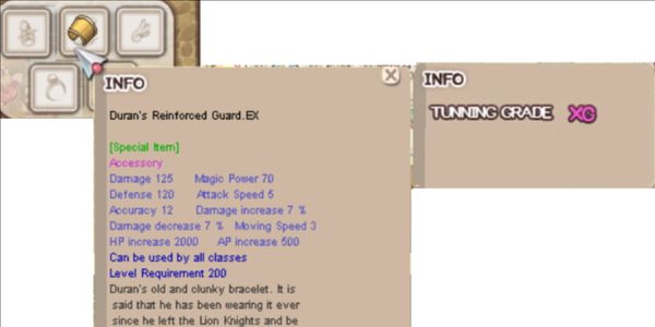 Beli Accessory Duran Reinforced Guard EX Tunning XG Seal Online Blades ...