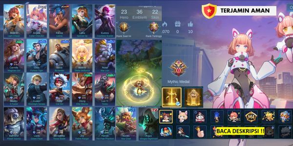 Beli Akun Akun Limited Aspirants Angela & PRIME Beatrix, 11 Emote ...