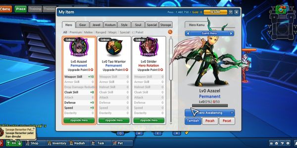 Beli Akun (UNIQUE) Azazel + Rare Hero Box + Paket Hero Lost Saga Origin ...