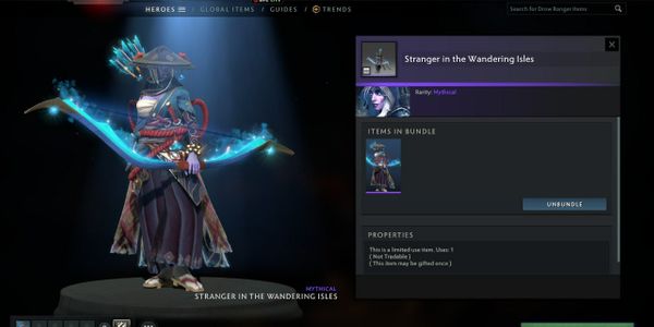 Beli Item Gift Stranger in the Wandering Isles (Drow Ranger Set Aghanim ...