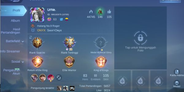 Beli Akun HERO 83 EMBLEM MAX 3 + PRIME BEATRIX + LIGHTBORN ALUCARD + m4 ...