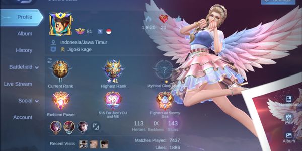 Beli Akun #297 PROFF MAX SKIN 143 RECALL TAS-TAS API + STAR YSS + KUNGFU PANDA THAMUZ + LIMIT ...