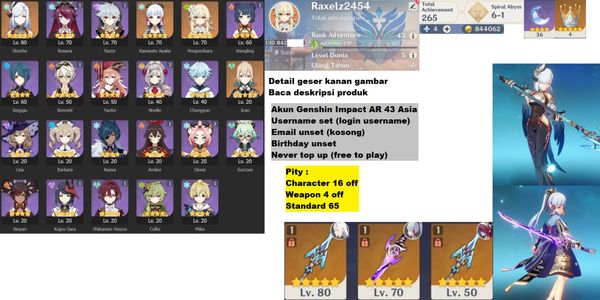 Beli Akun [Ayaka Signature][Shenhe Signature] Ayaka Mistsplitter Shenhe ...