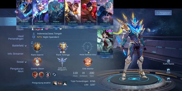 Buy Account CHEAP ML SULTAN ACCOUNT SKIN LEGEND GUSION Mobile Legends ...