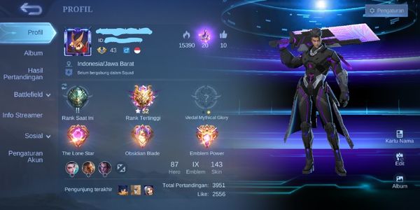 Beli Akun Akun Pribadi Sultan (Legend Alu, 3 Zodiak, 2 Kof, 2 Lb ...