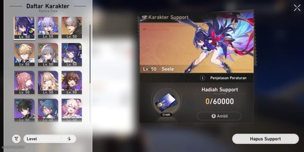 Beli Akun AKUN ASIA GG HSR TIERLIST SS FULL | GEPARD,SEELE, BAILU ...